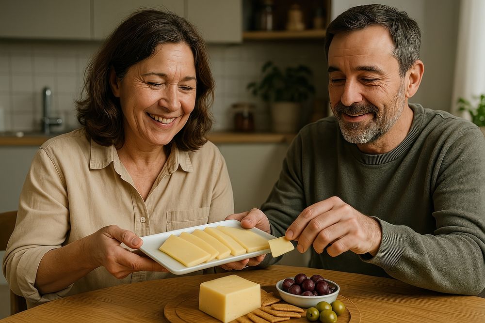 Couple enjoying cheese platter. | Free Photo - rawpixel