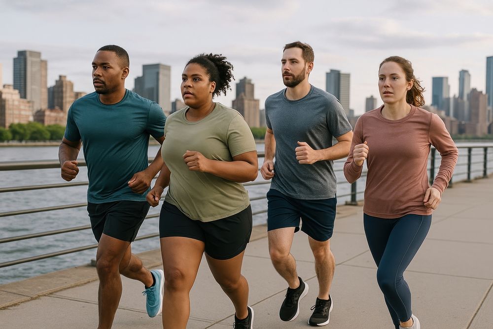 Diverse group jogging outdoors | Free Photo - rawpixel