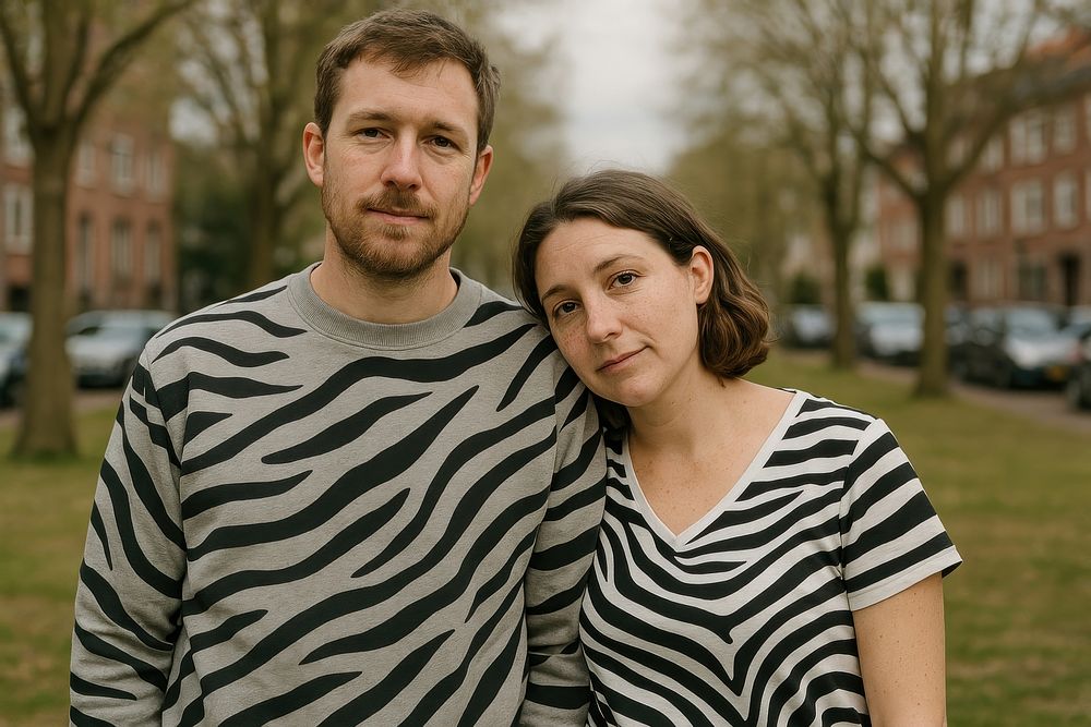 Couple wearing matching zebra patterns. | Free Photo - rawpixel