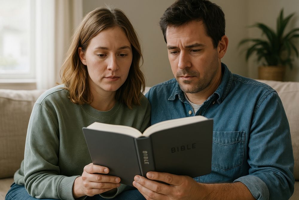 Couple reading Bible together. | Free Photo - rawpixel