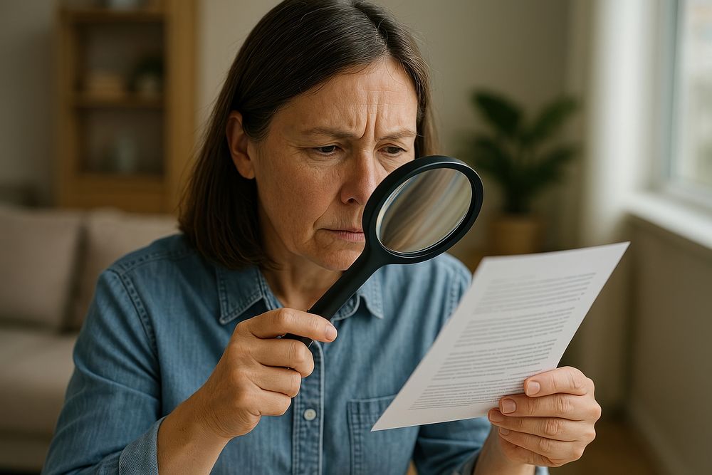 Woman reading with magnifying glass. | Free Photo - rawpixel