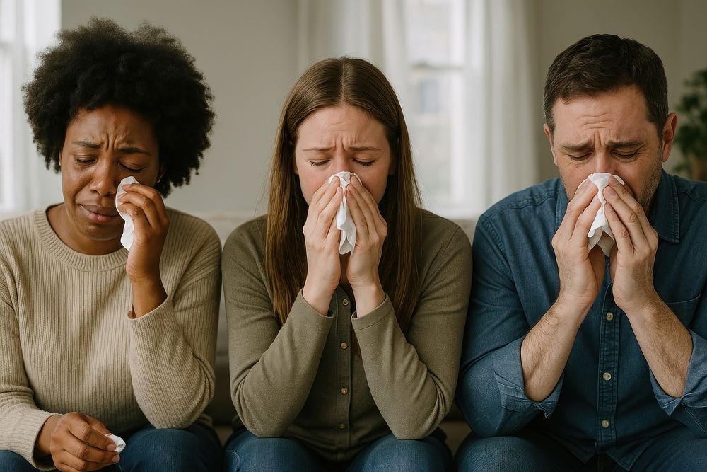 People sneezing tissues indoors | Free Photo - rawpixel