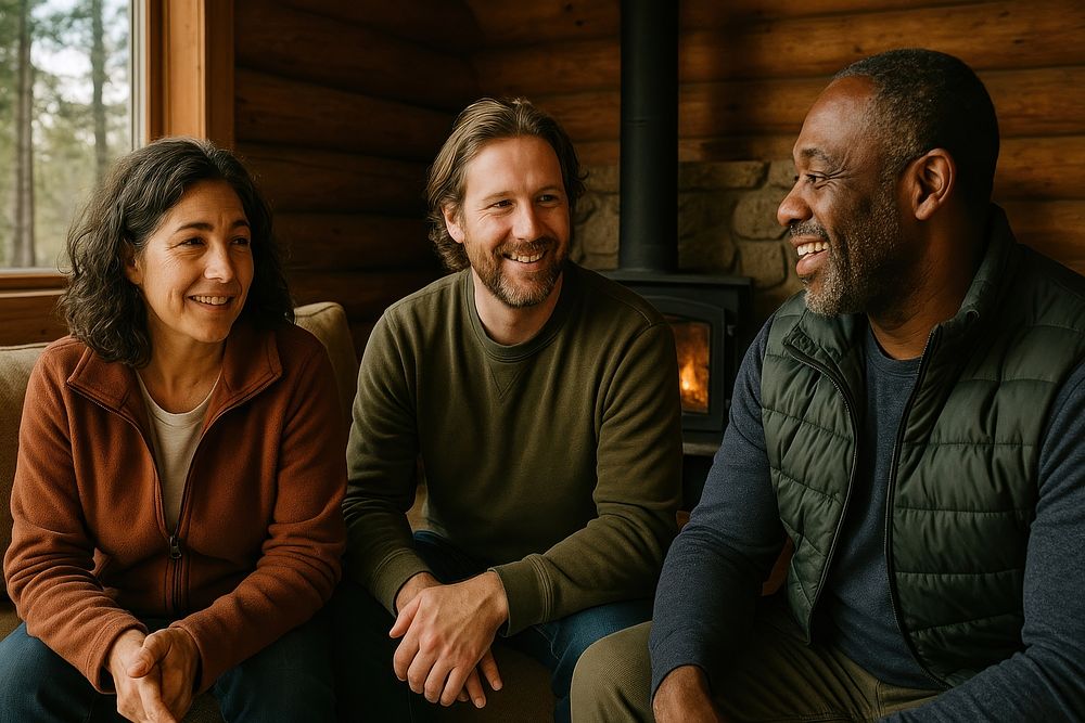 Cozy cabin friends gathering | Free Photo - rawpixel