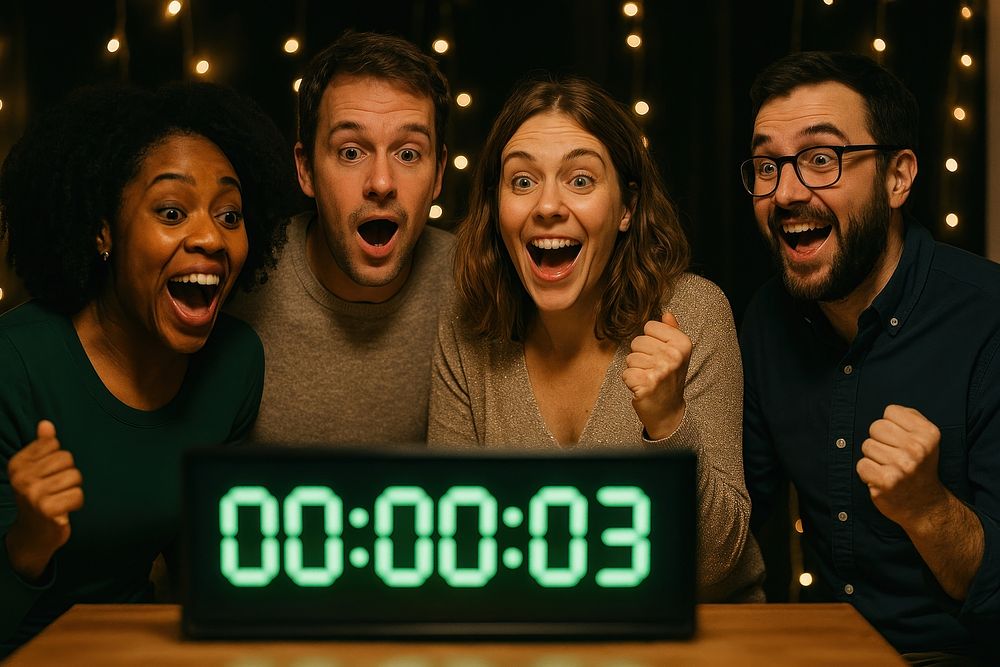 Excited friends countdown timer | Free Photo - rawpixel