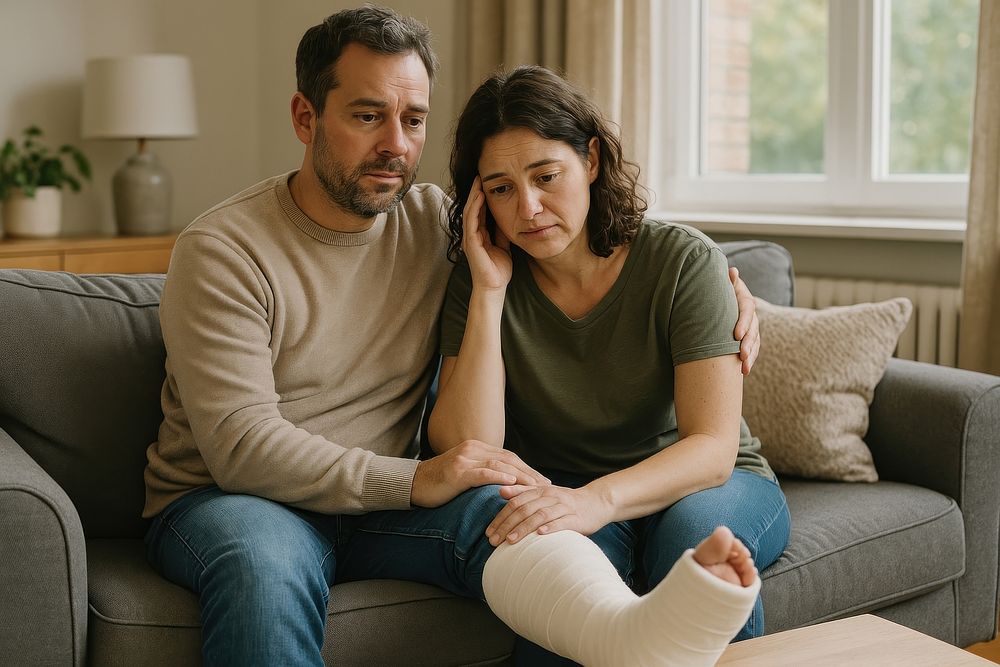 Concerned couple with injury | Free Photo - rawpixel