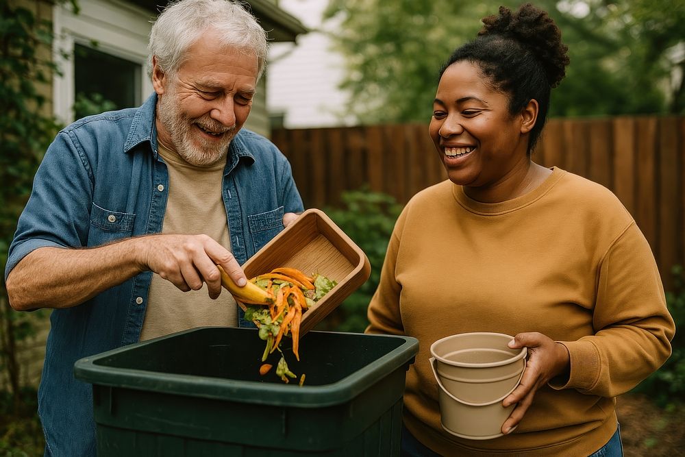 Happy composting in backyard garden. | Free Photo - rawpixel