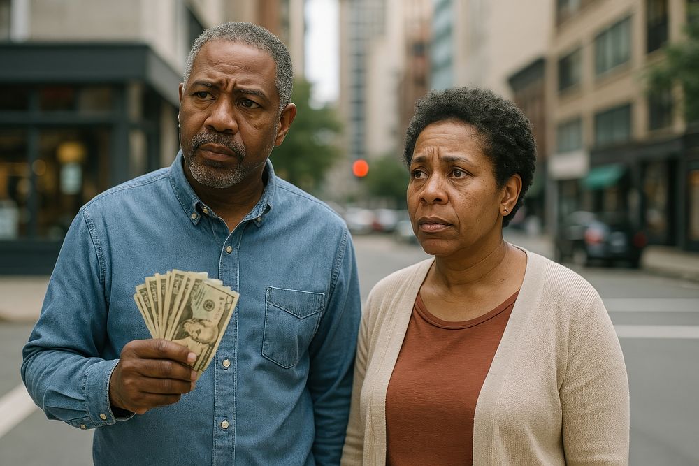 Concerned couple holding money | Free Photo - rawpixel