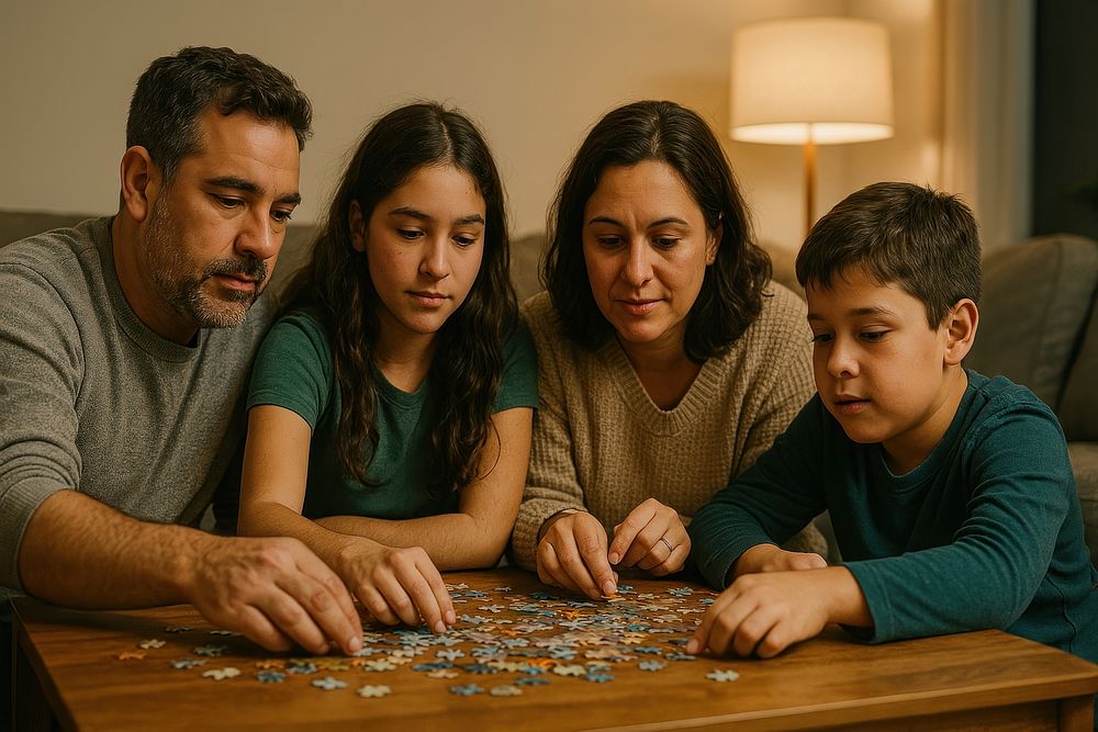 Family bonding over puzzle | Free Photo - rawpixel