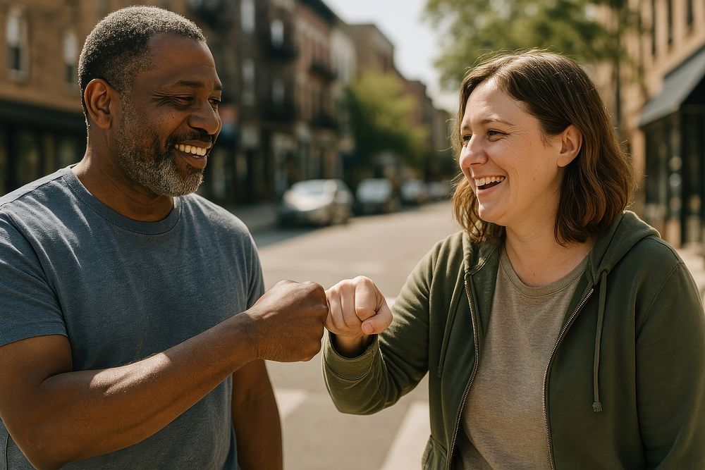 Friendly street fist bump connection | Free Photo - rawpixel