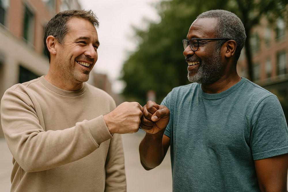 Friendly outdoor fist bump connection | Free Photo - rawpixel