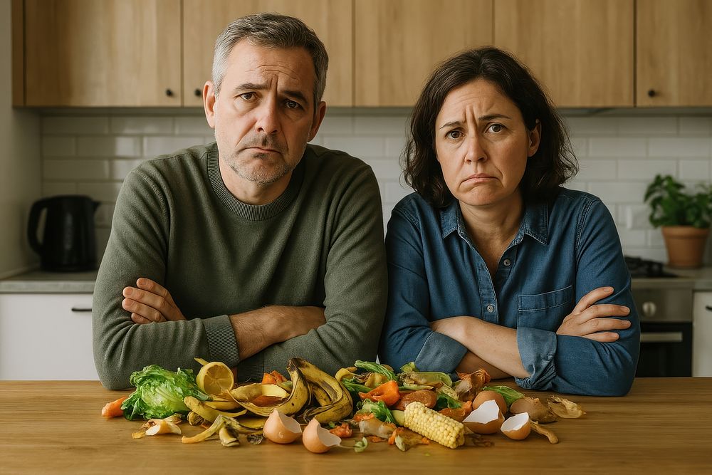 Couple concerned about food waste. | Free Photo - rawpixel