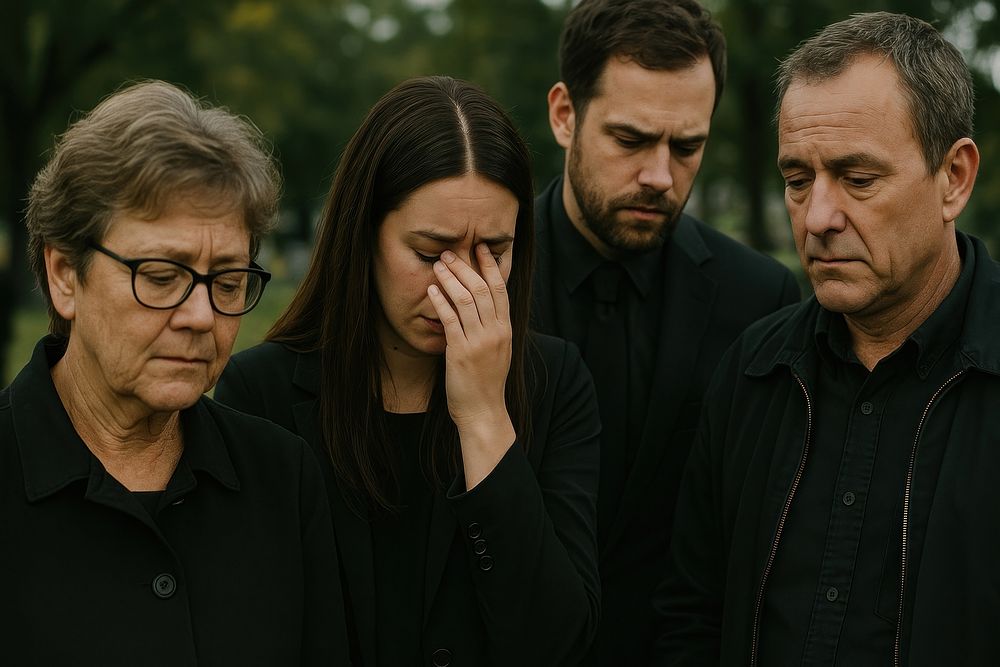 Somber gathering in mourning attire. | Free Photo - rawpixel