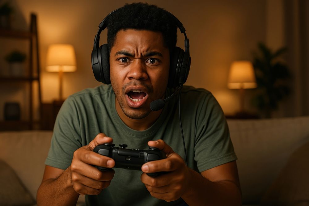 Intense gaming with focused player | Free Photo - rawpixel