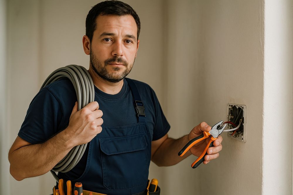 Electrician fixing wall socket | Free Photo - rawpixel