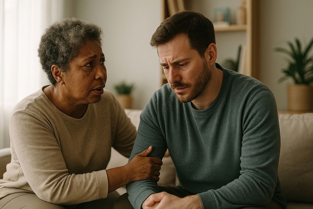 Concerned support between friends. | Free Photo - rawpixel