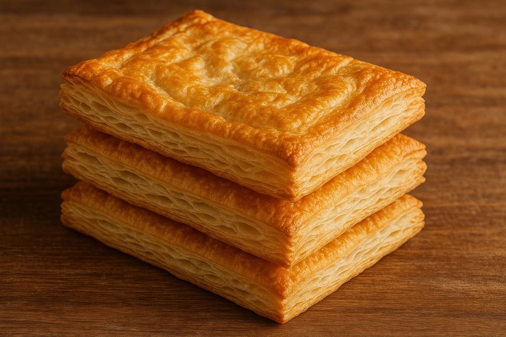 Golden flaky pastry stack | Free Photo - rawpixel