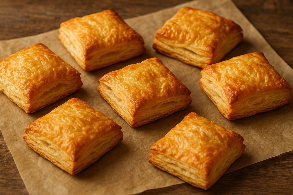 Golden flaky pastry squares delight | Free Photo - rawpixel