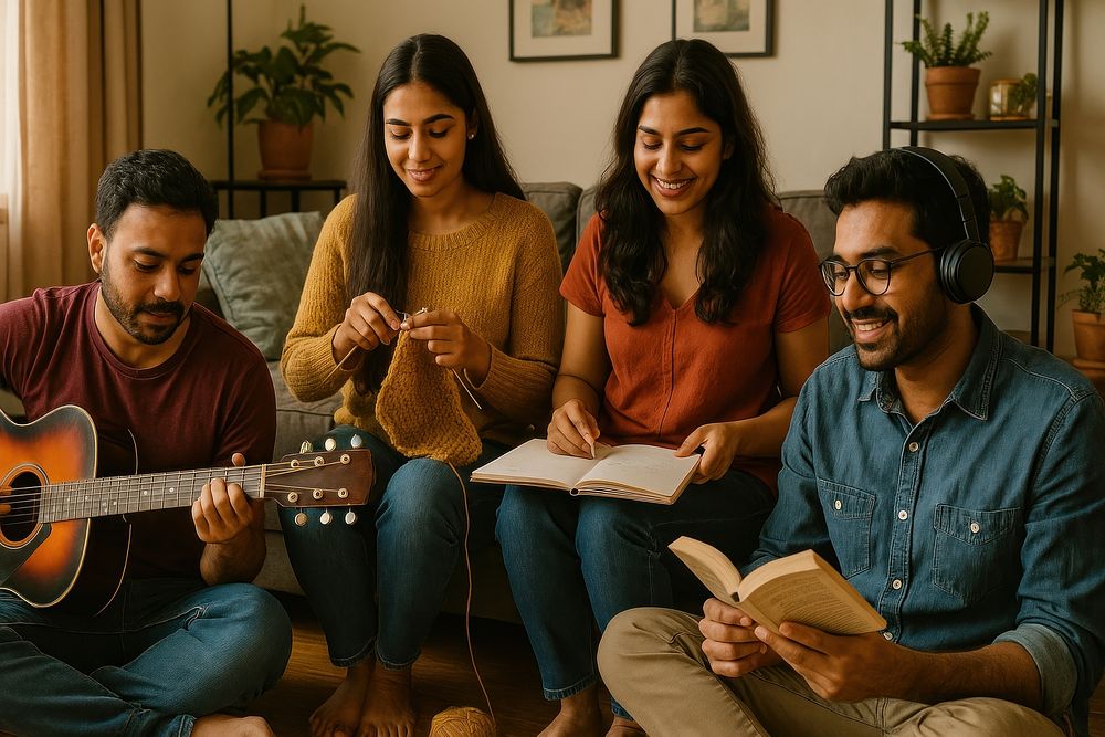 Friends enjoying cozy activities together. | Free Photo - rawpixel