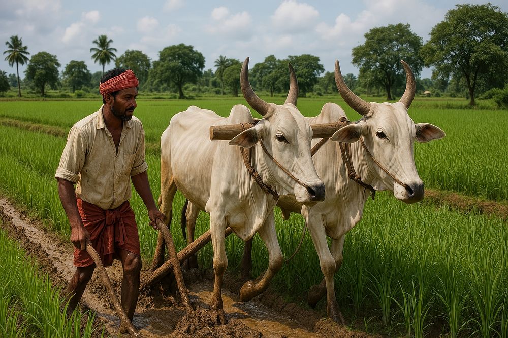 Traditional farming with oxen. | Free Photo - rawpixel