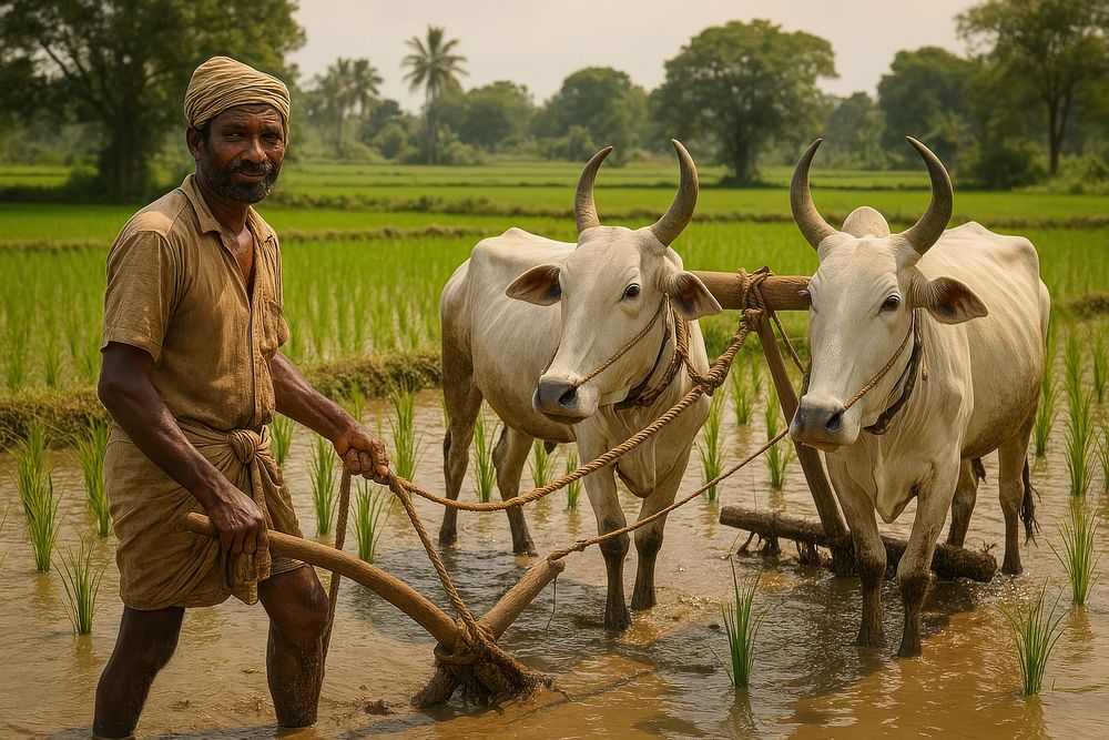 Traditional farming with oxen | Free Photo - rawpixel