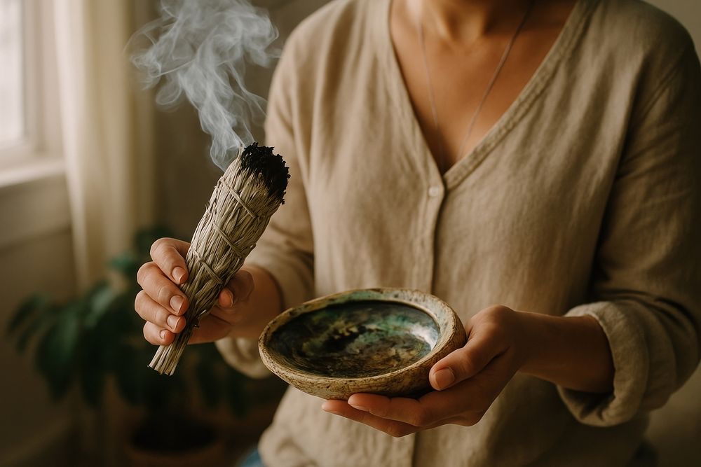 Mindful sage cleansing ritual. | Free Photo - rawpixel