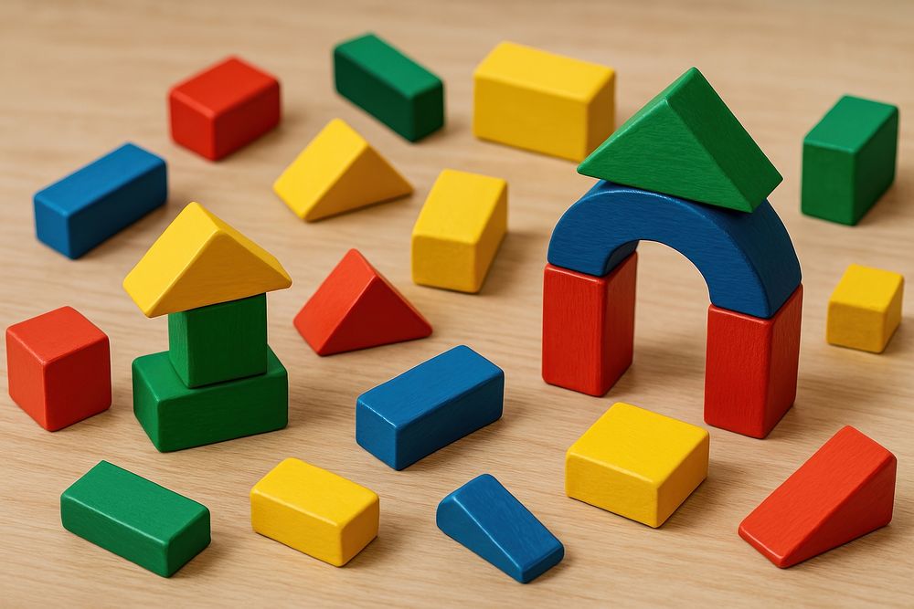 Colorful wooden building blocks | Free Photo - rawpixel