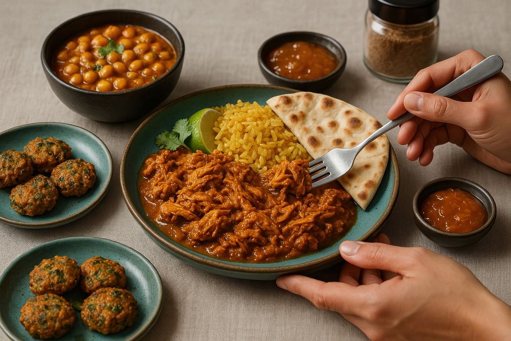 Delicious Indian cuisine platter. | Free Photo - rawpixel