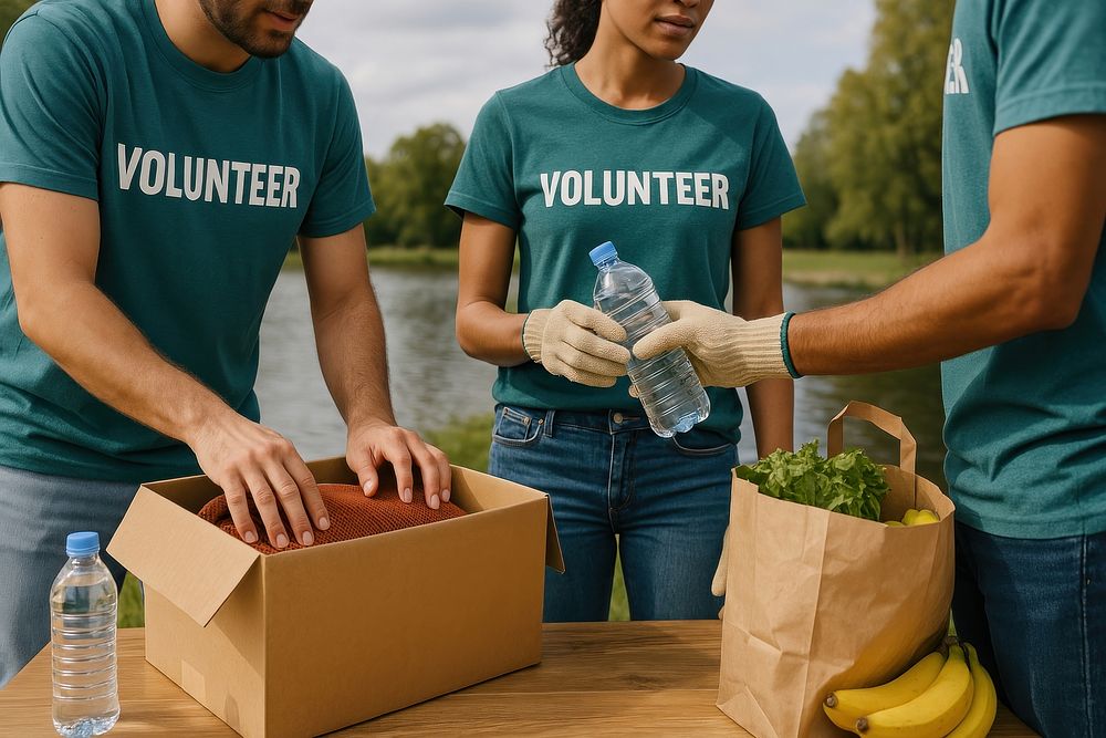 Volunteers packing food supplies. | Free Photo - rawpixel
