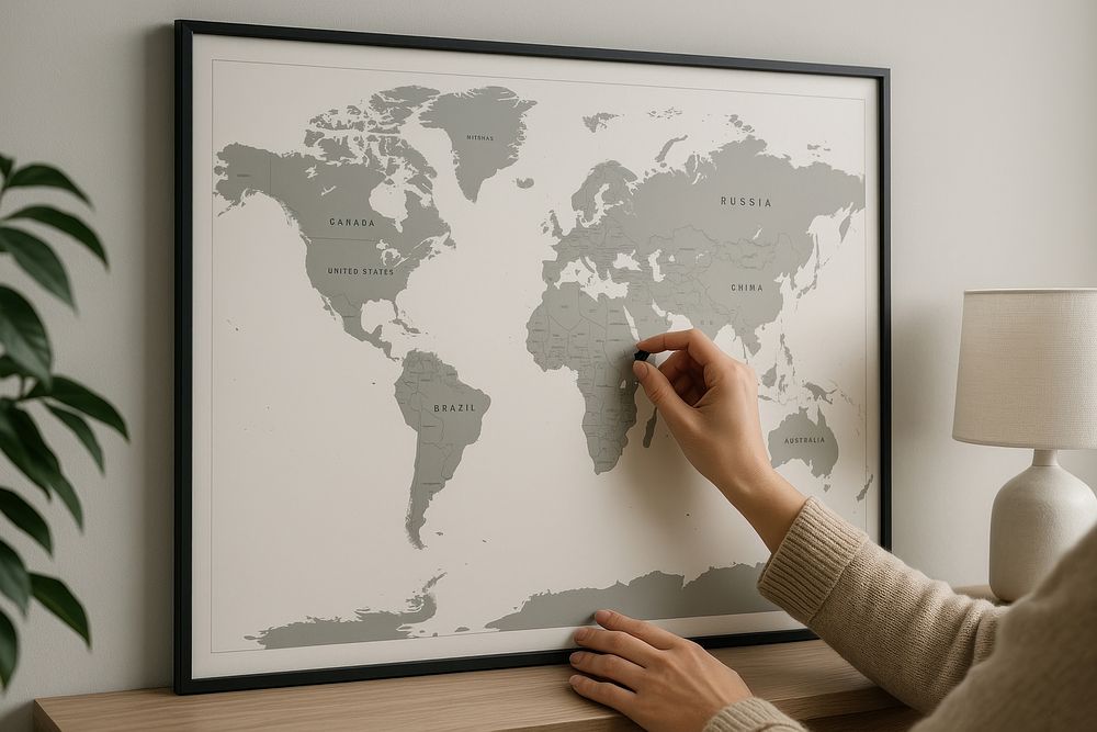 Interactive scratch-off world map. | Free Photo - rawpixel