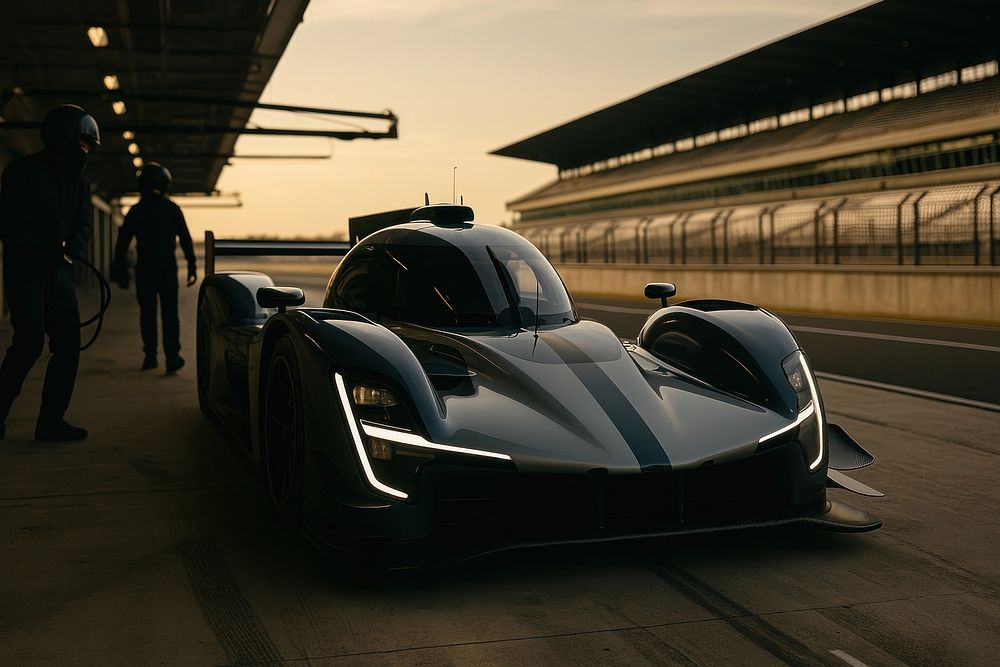 Sleek race car at sunset | Free Photo - rawpixel
