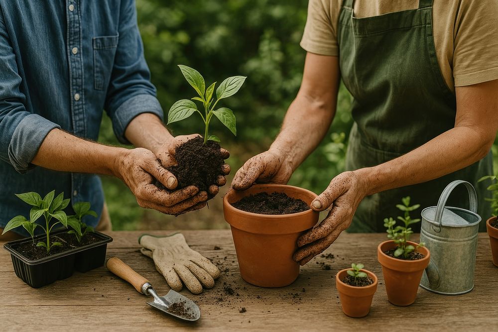 Gardening teamwork planting together. | Free Photo - rawpixel