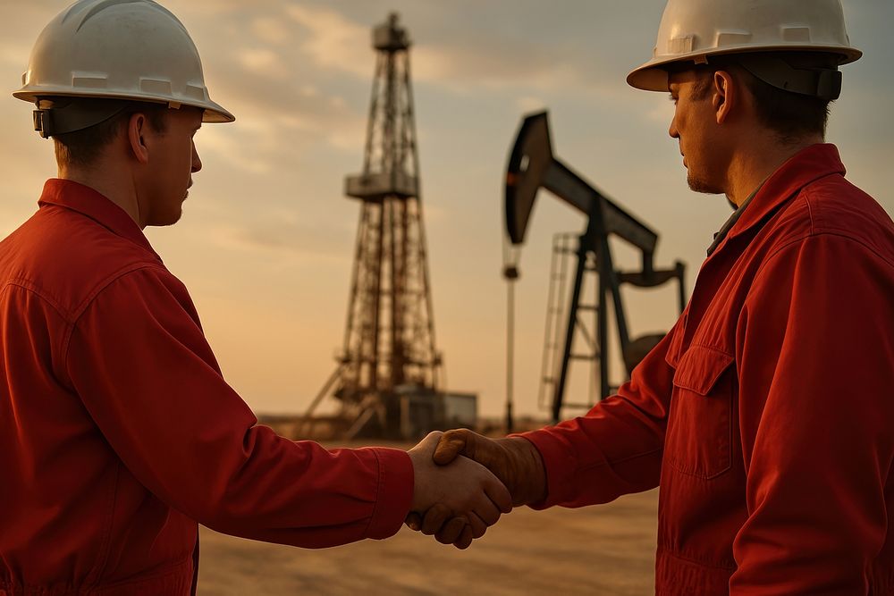 Oil industry handshake partnership | Free Photo - rawpixel