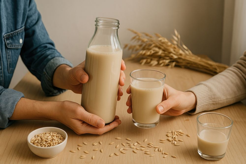 Oat milk healthy lifestyle choice. | Free Photo - rawpixel