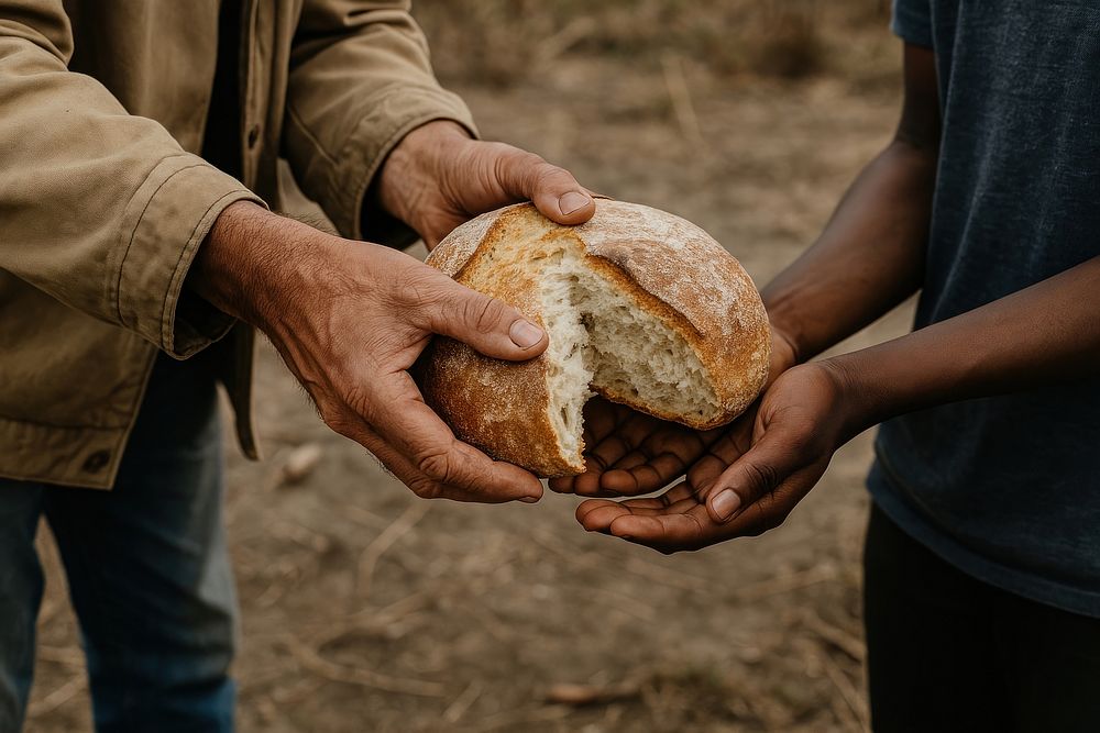 Sharing bread symbolizes community connection. | Free Photo - rawpixel