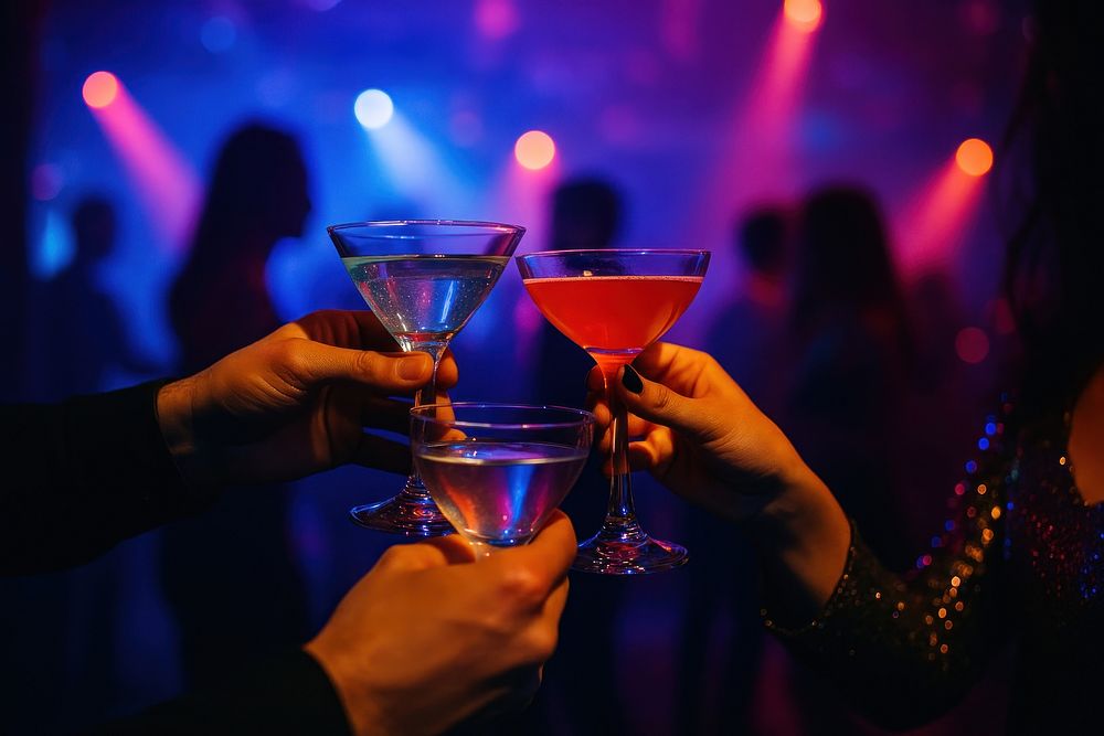 Vibrant nightlife cocktail celebration. | Free Photo - rawpixel