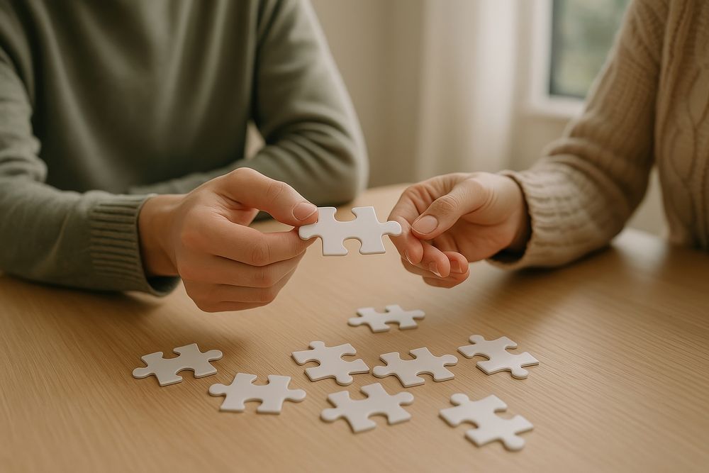 Collaborative puzzle-solving teamwork. | Free Photo - rawpixel