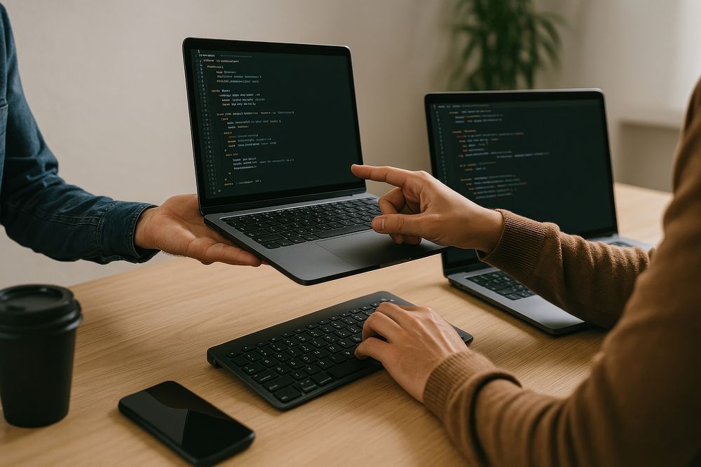 Collaborative coding on laptops. | Free Photo - rawpixel