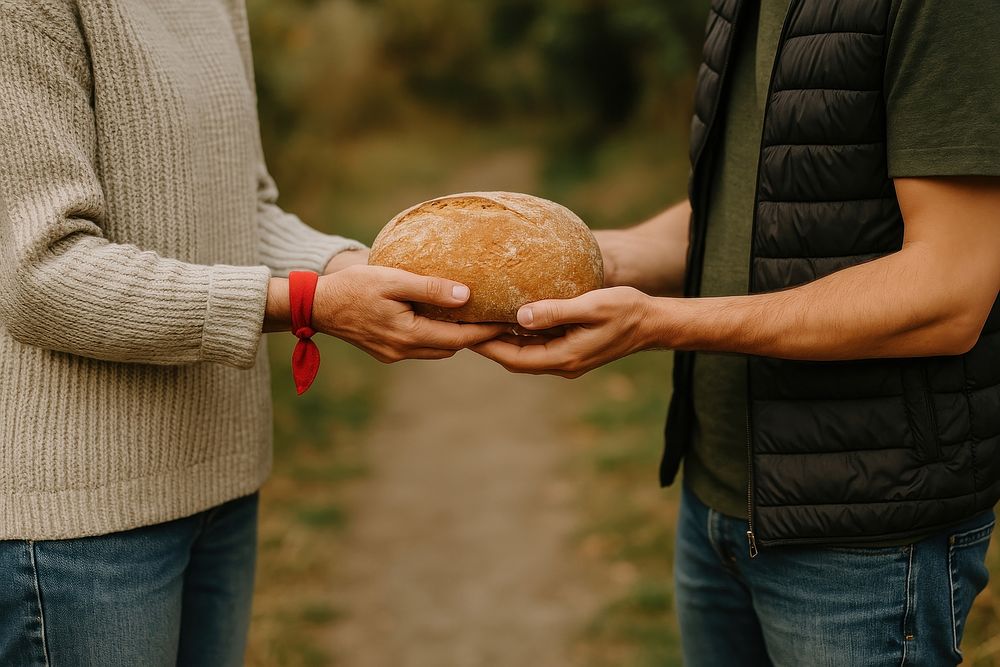 Sharing bread symbolizes connection | Free Photo - rawpixel