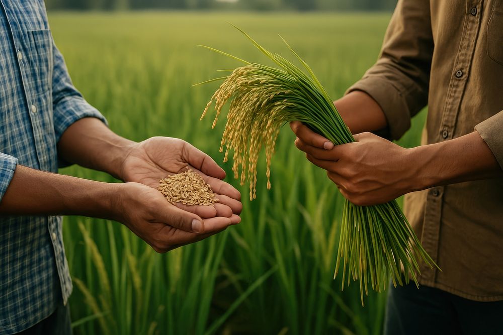 Rice cultivation process in hands. | Free Photo - rawpixel