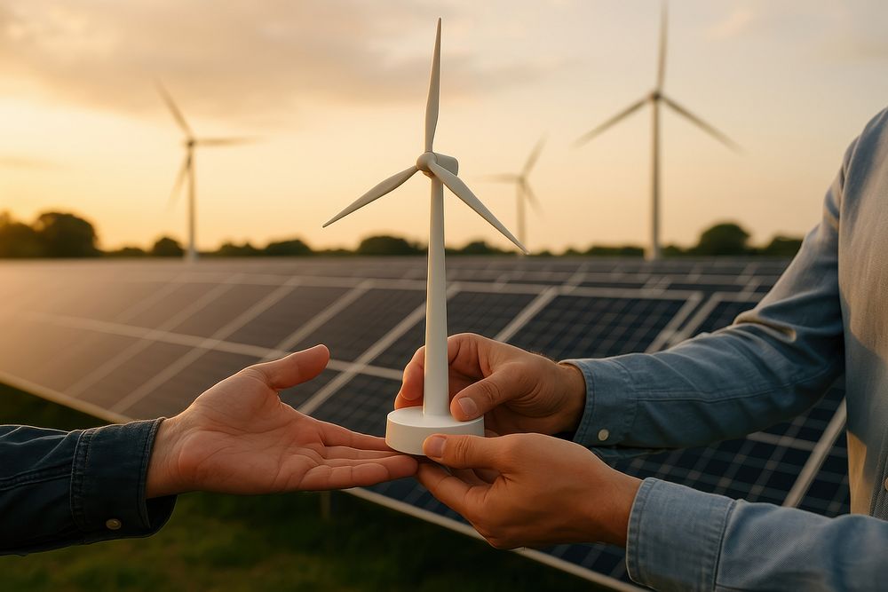 Renewable energy collaboration and innovation. | Free Photo - rawpixel