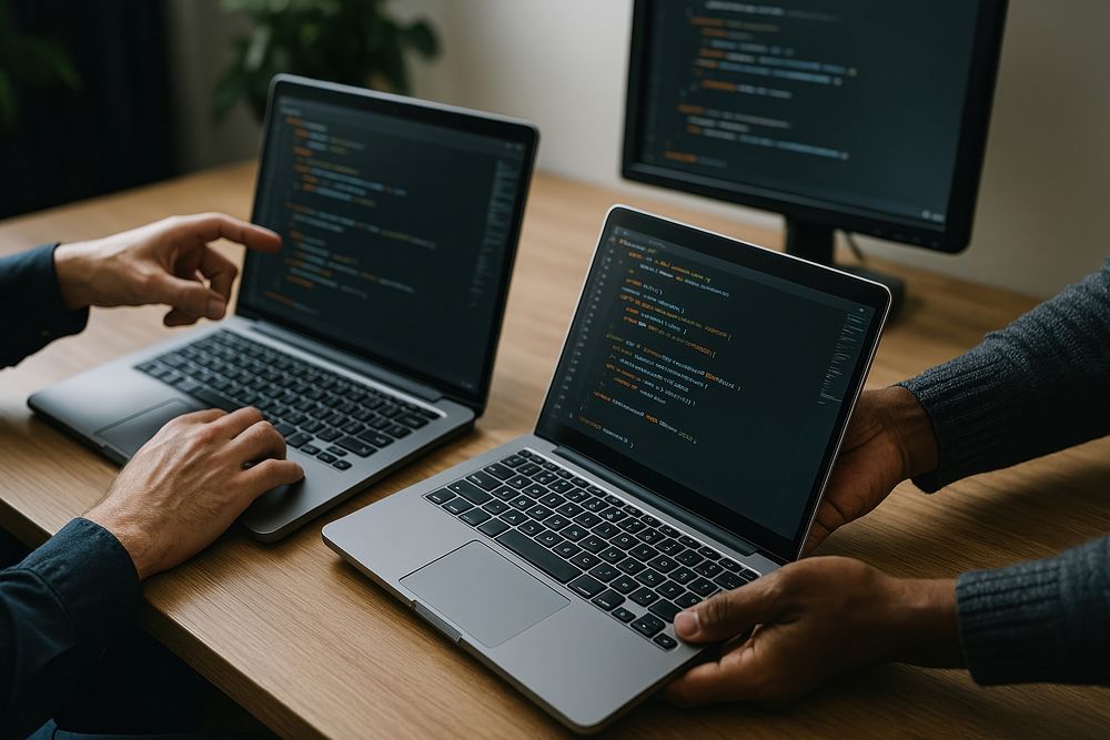 Collaborative coding on laptops | Free Photo - rawpixel