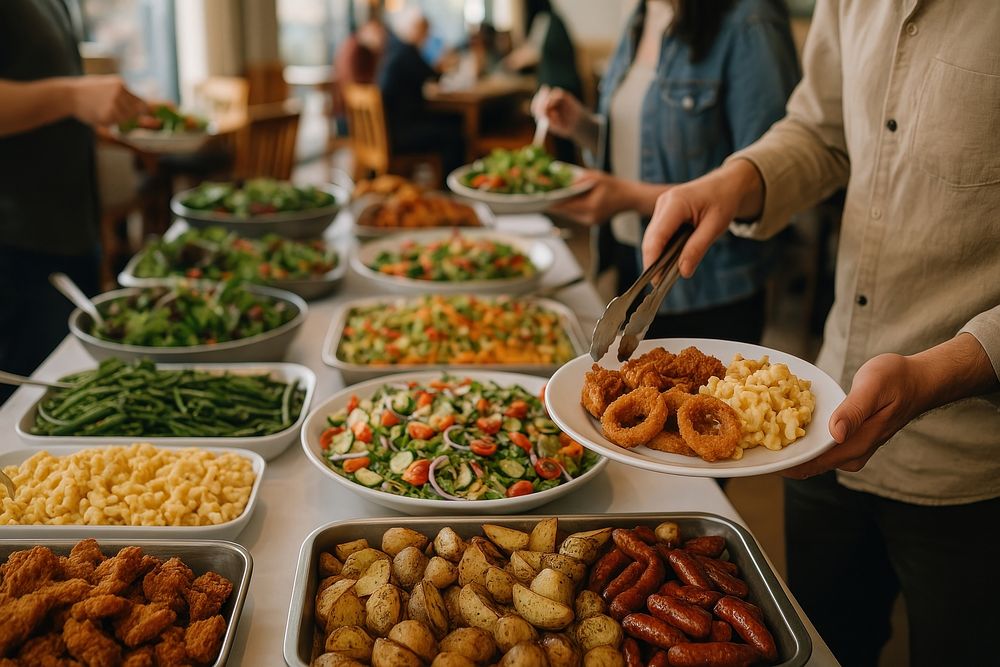 Buffet feast with diverse dishes | Free Photo - rawpixel