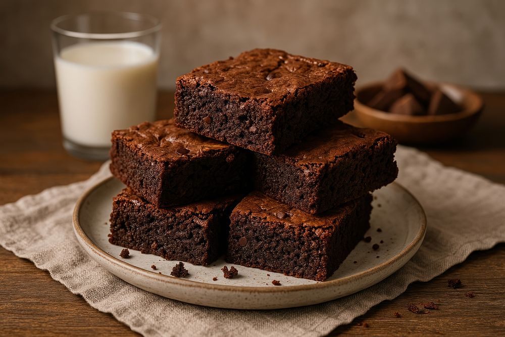 Delicious homemade chocolate brownies stack. | Free Photo - rawpixel