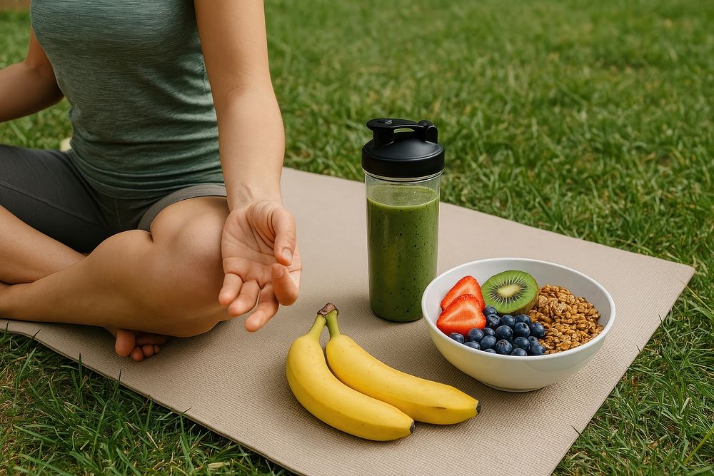 Healthy yoga breakfast outdoors | Free Photo - rawpixel