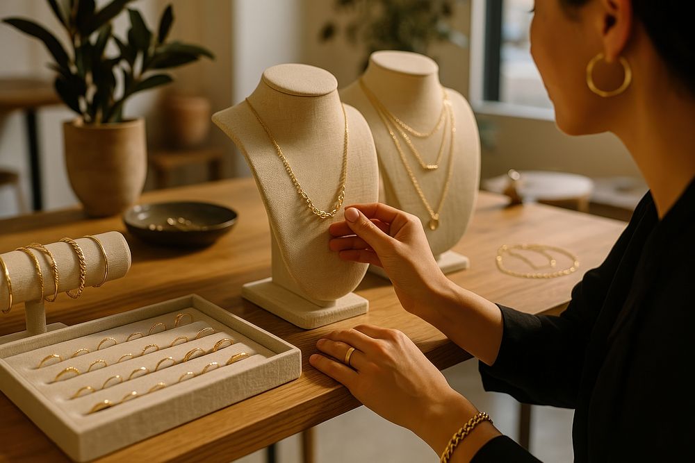 Elegant jewelry display showcase. | Free Photo - rawpixel