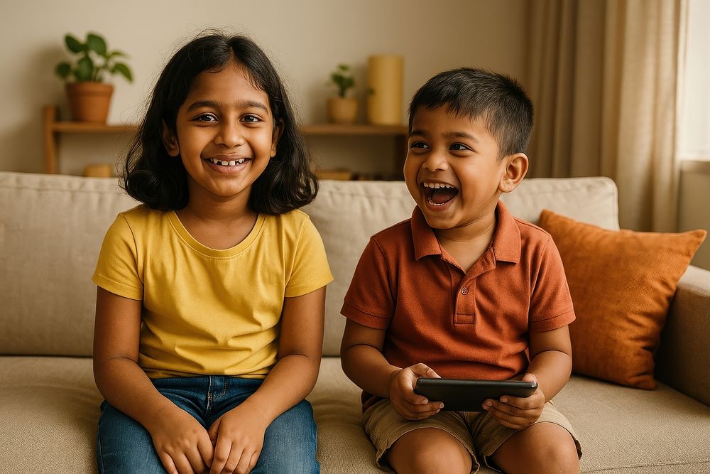 Happy children playing together indoors. | Free Photo - rawpixel