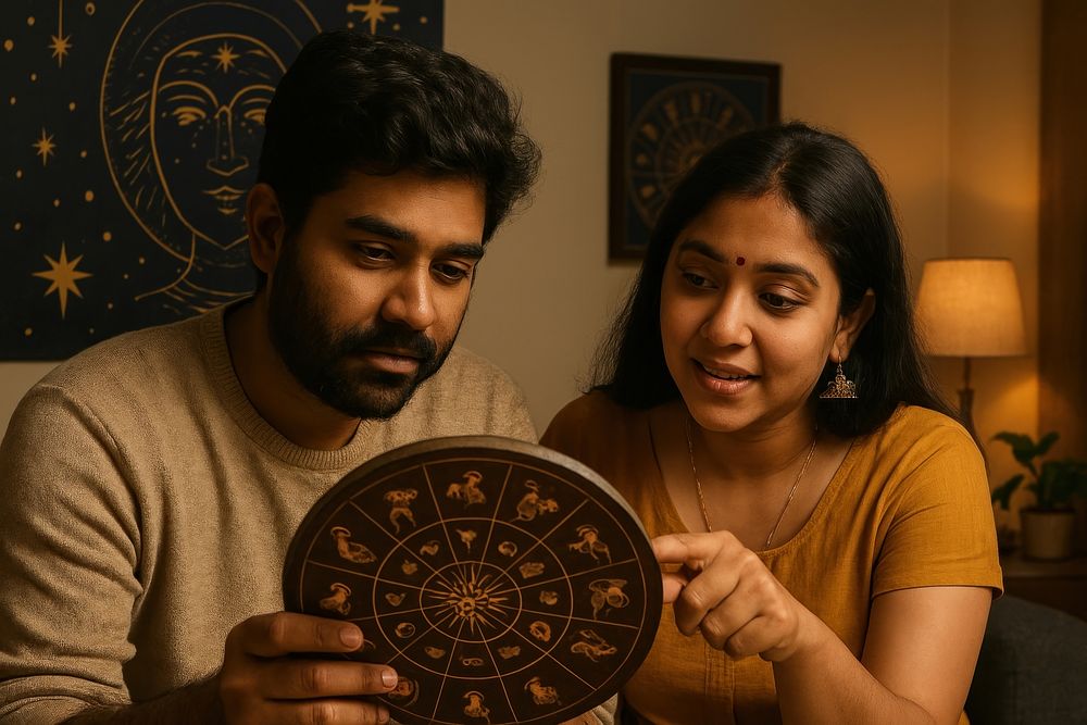 Couple discussing astrology chart | Free Photo - rawpixel