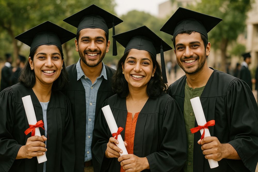 Happy graduates celebrating academic achievement. | Free Photo - rawpixel