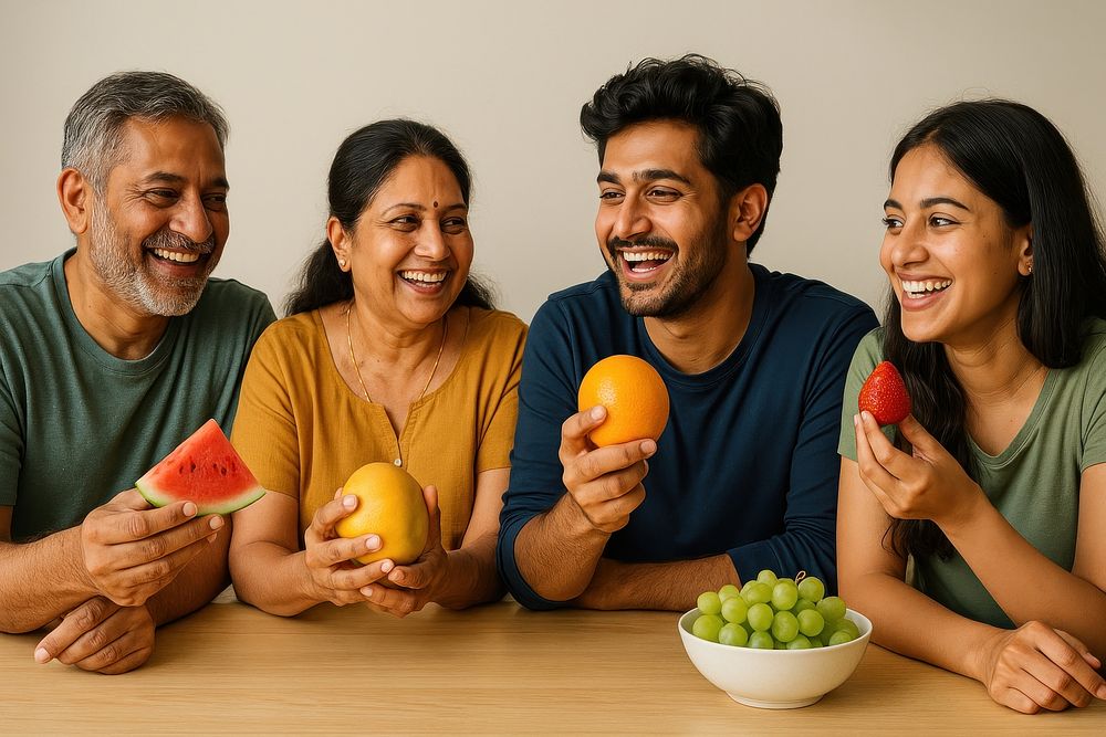 Family enjoying fresh fruits together. | Free Photo - rawpixel