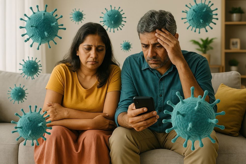 Concerned couple checking news | Free Photo - rawpixel